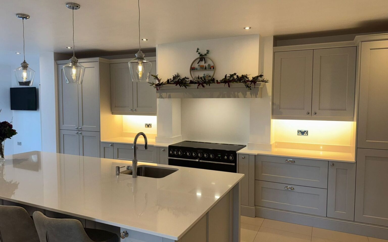 Light Grey Wakefield Bespoke Kitchen Cabinets/Units - Real Stories
